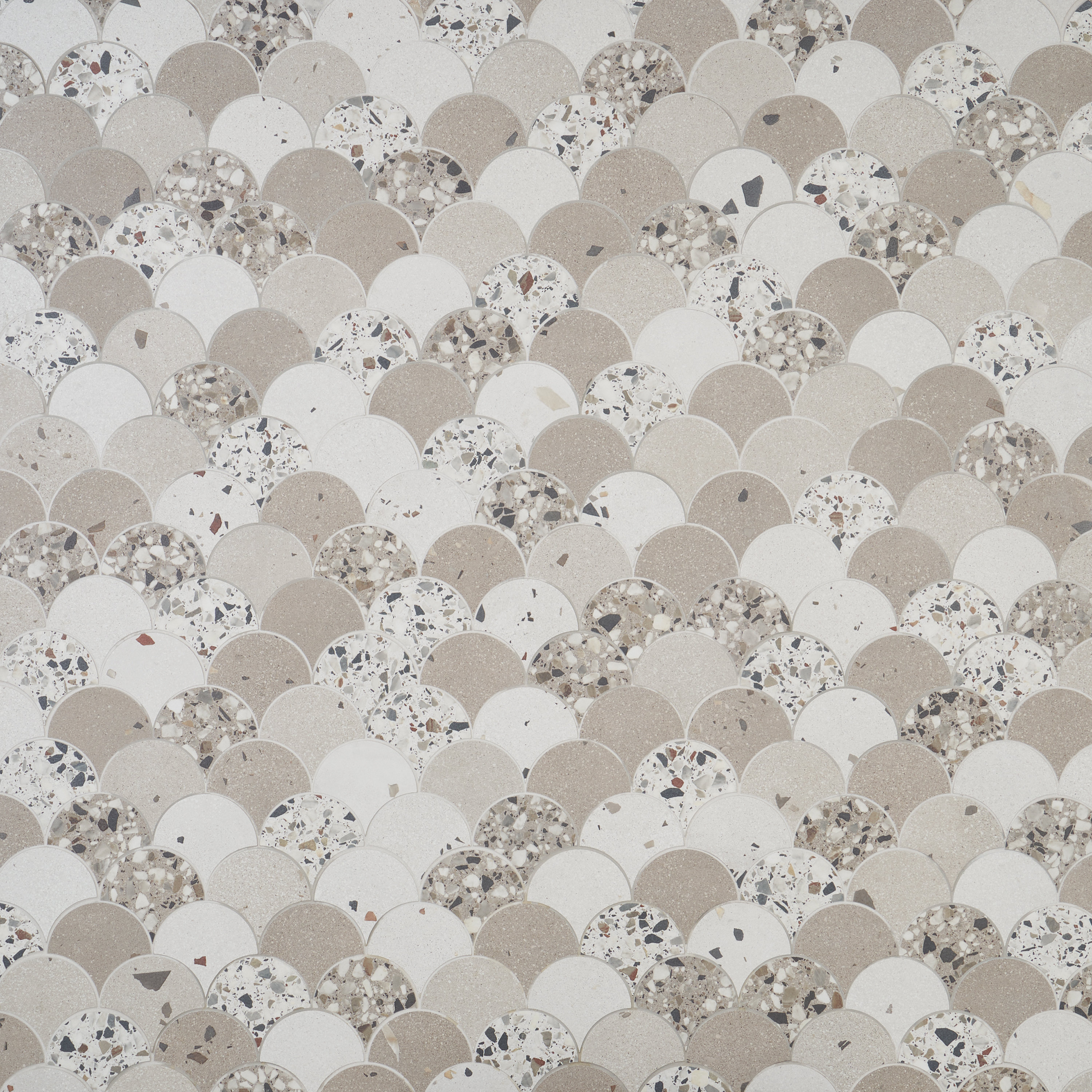 Bond Tile Lane 11" x 16" Porcelain Fish Scale Mosaic Wall & Floor Tile ...