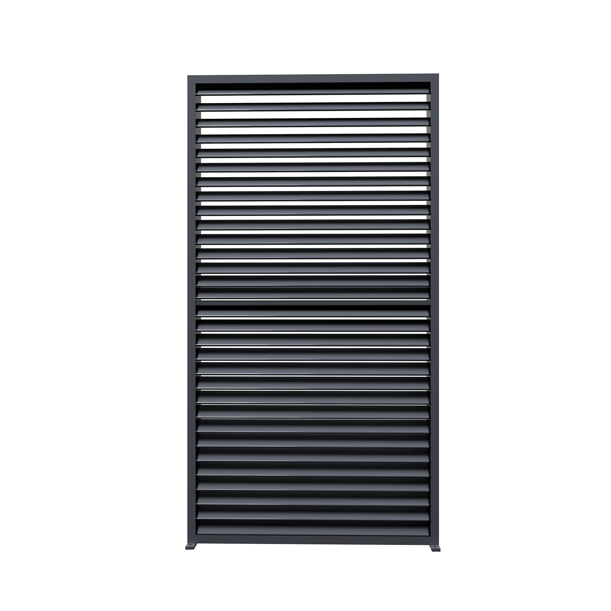 Purple Leaf Fixed Aluminum Shutter Wall For Louvered Pergola, Gray ...