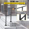 VEVOR Hand Rails for Outdoor Steps, Wrought Iron Railing, Porch And ...