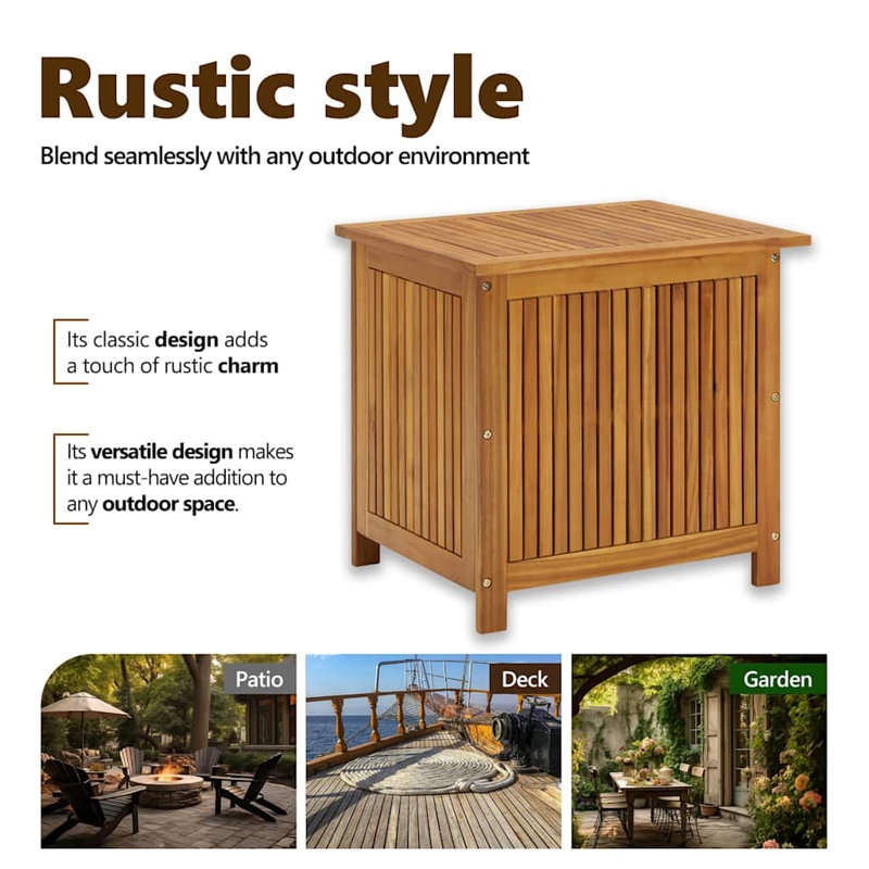 Rosecliff Heights Distefano vidaXL Outdoor Storage Box, Deck Box, Solid ...