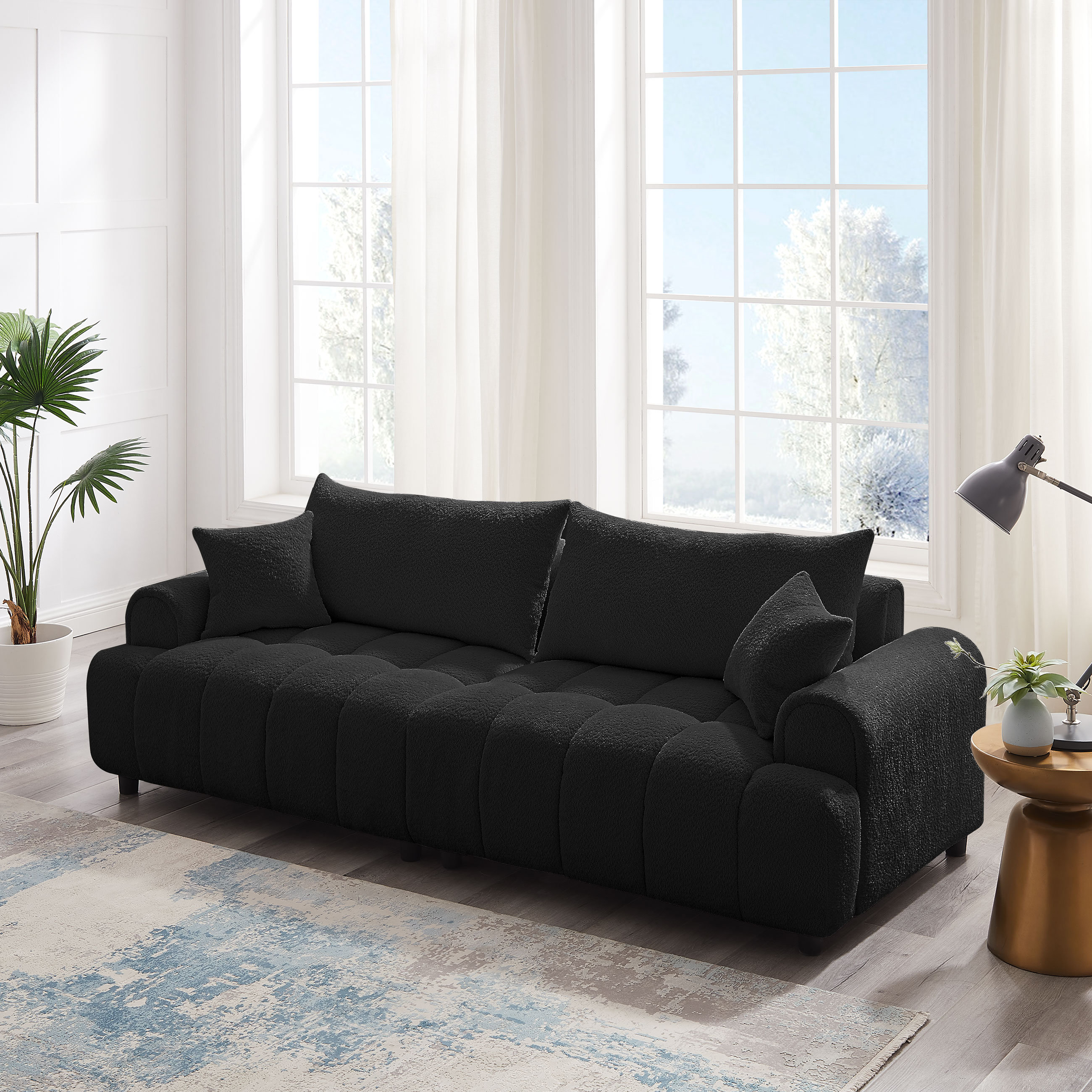 Latitude Run® Perona 91'' Luxury Modern Tufted Boucle Sofa & Reviews ...