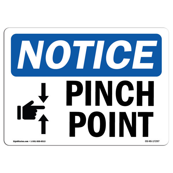 SignMission Pinch Point Sign | Wayfair