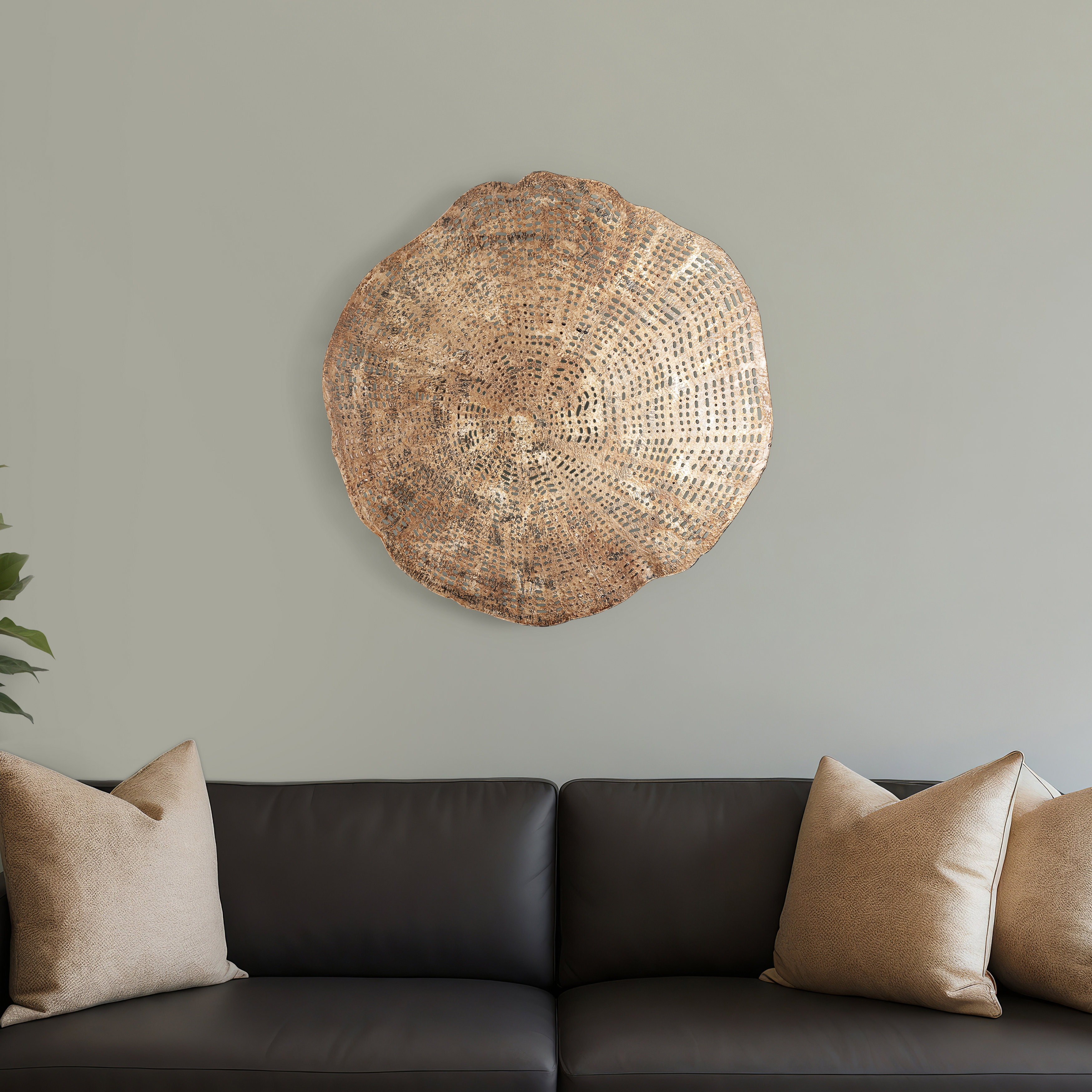 Dakota Fields Iron Trunk Stump Wall Decor - Unique Metal Wall Artistry ...