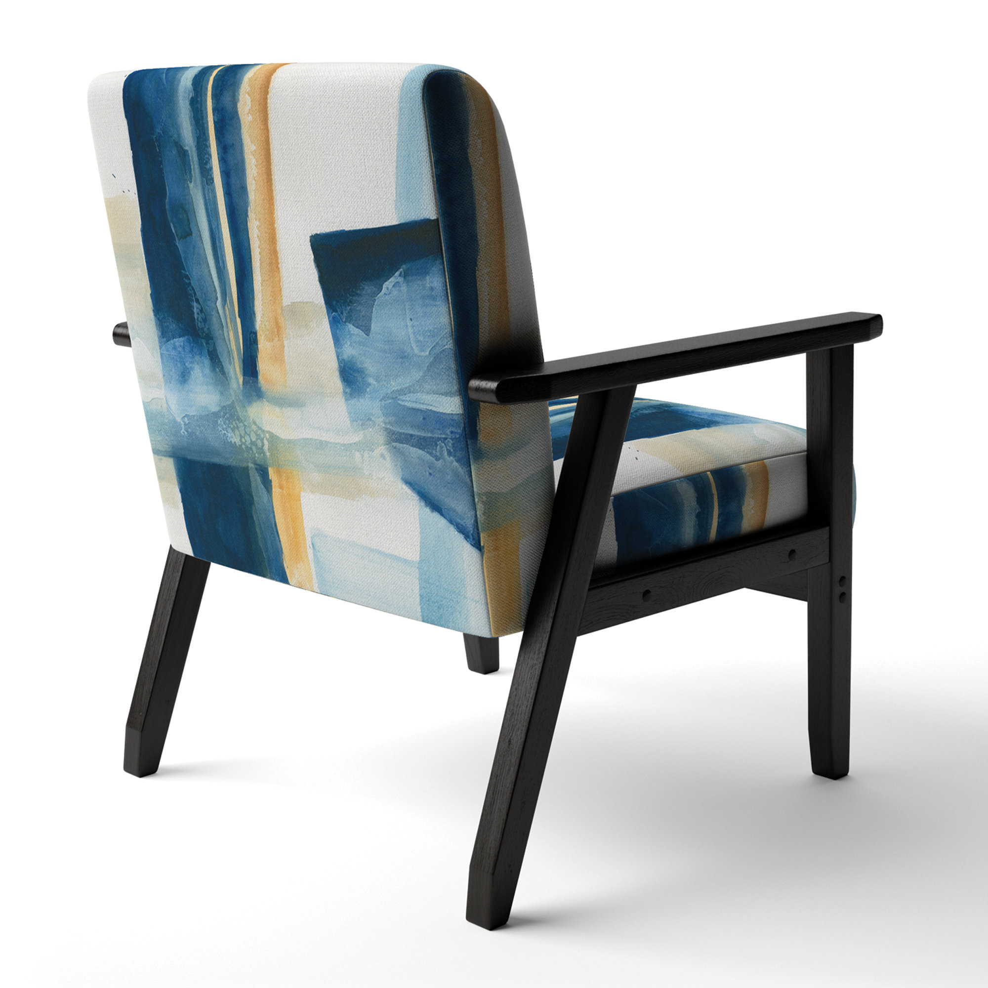 George Oliver 'Frideres - Indigo Panel IV - Upholstered Glam Modern ...