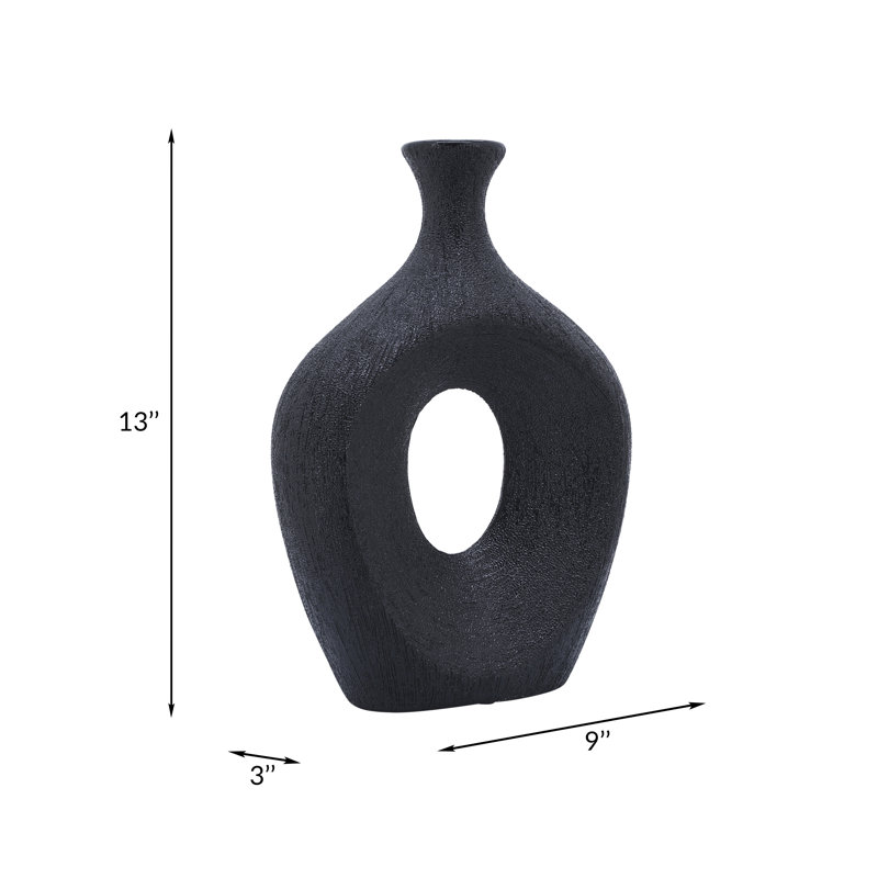 Mercury Row® Abstract Unique Cut Out Sculptural Vase & Reviews | Wayfair