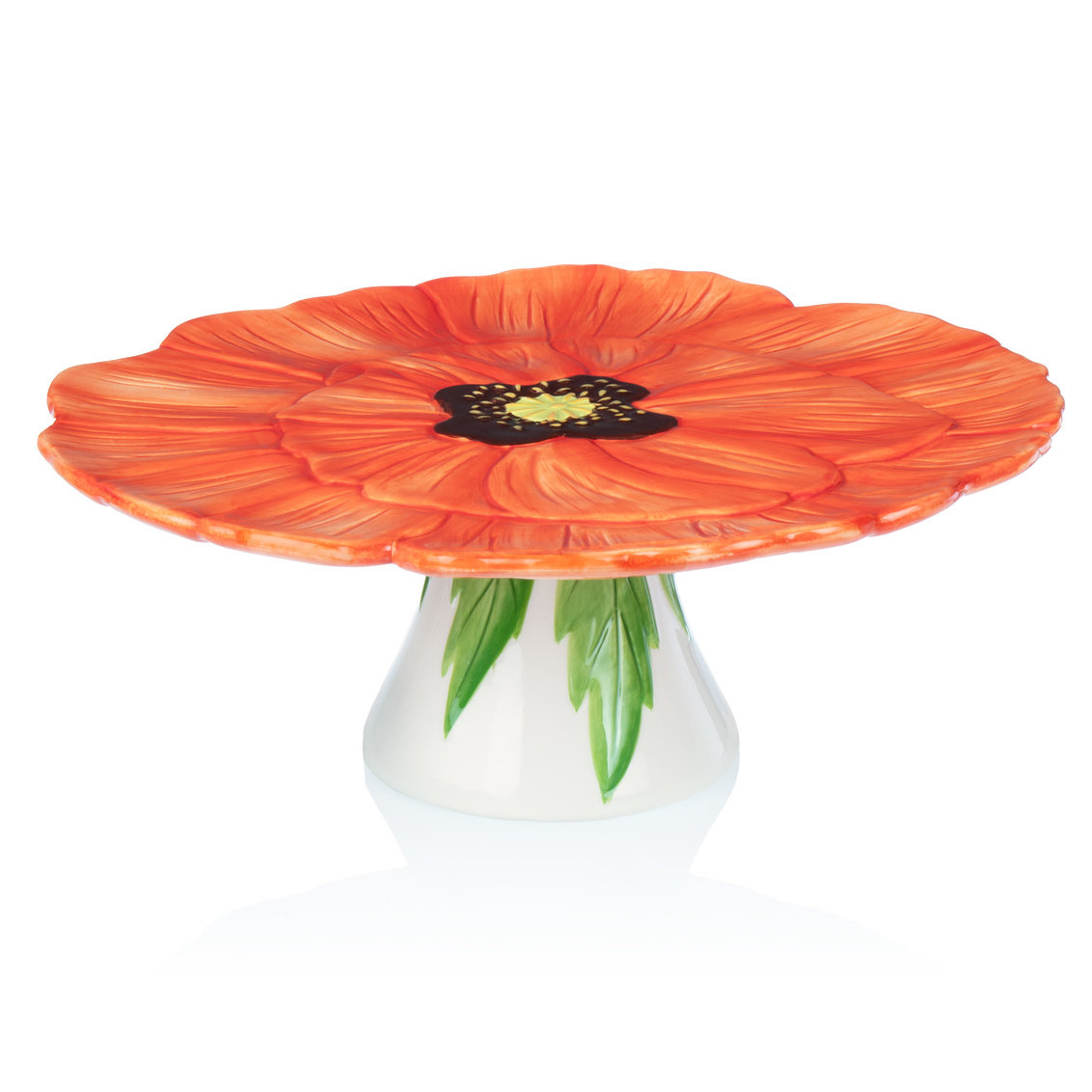 Godinger Silver Art Co Red Poppy Flower Cake Stand - Wayfair Canada