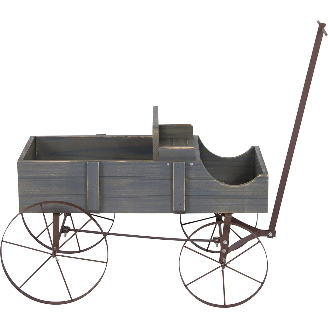 Ophelia & Co. Company Decorative Wagon Garden Planter, Wooden Wagon ...