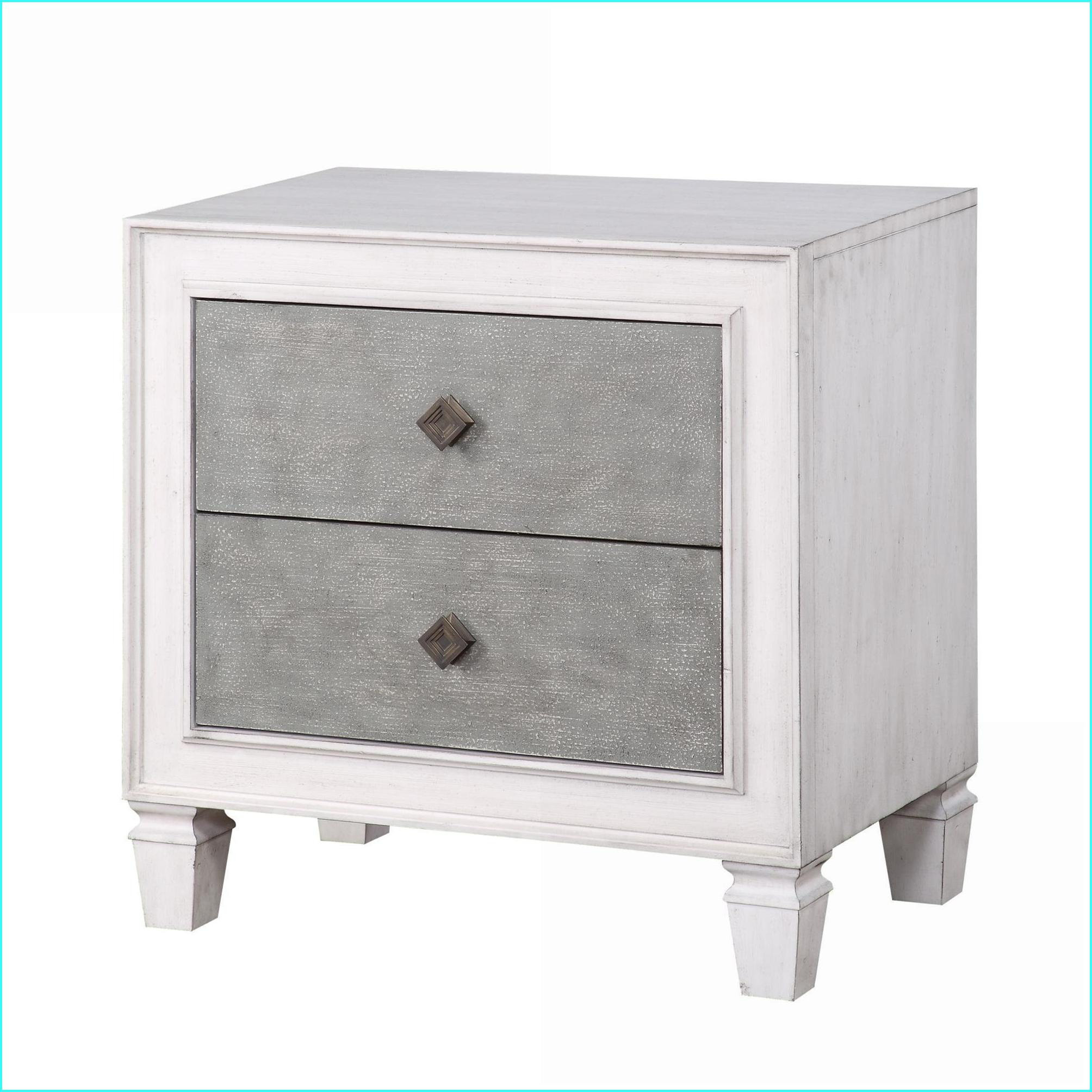 Latitude Run® Modern Rustic White & 2-Drawer Wooden Farmhouse ...