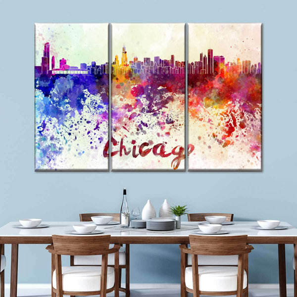 Elephant Stock Chicago City " Chicago Skyline Colours Multi Piece ...