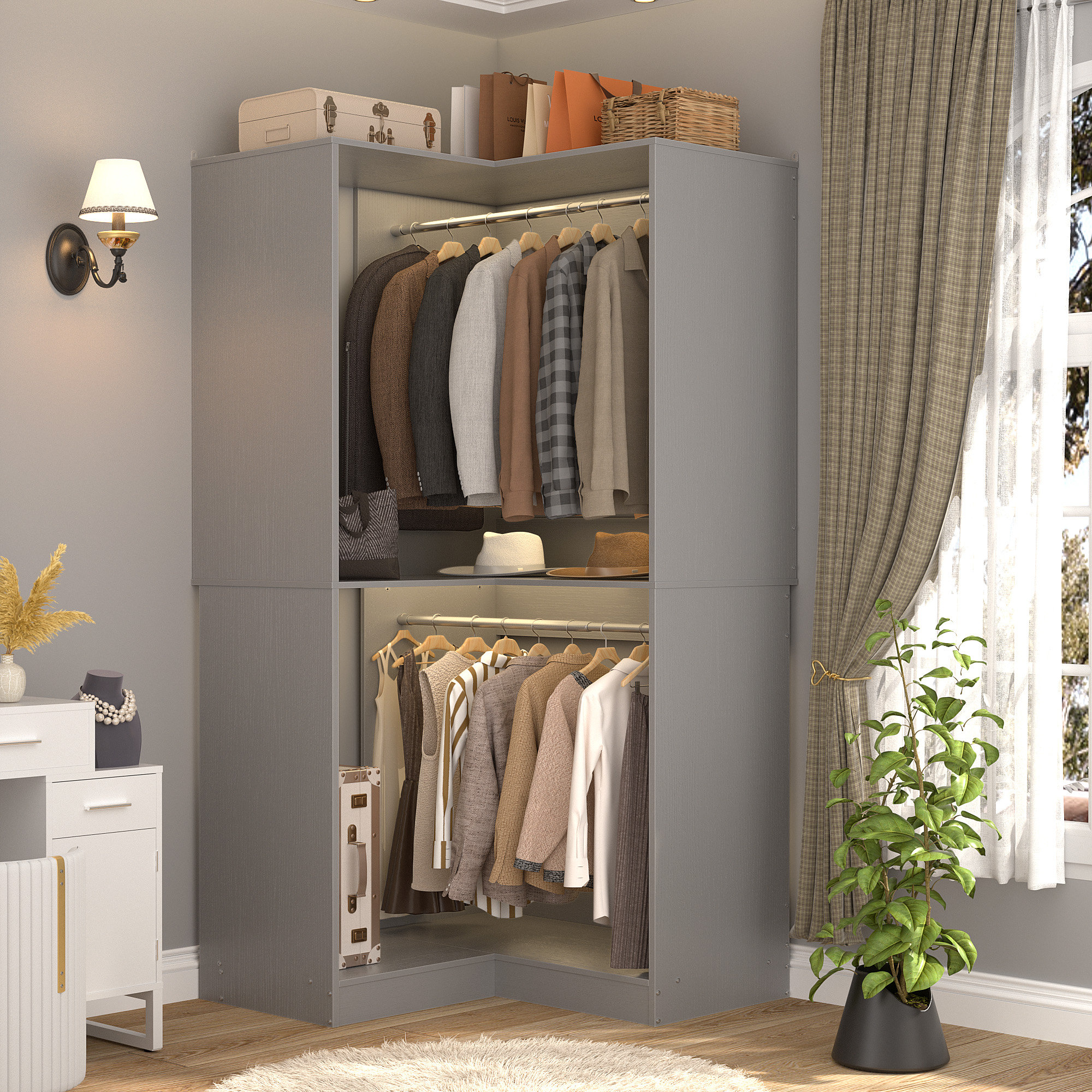 Rebrilliant Sanel 32'' Corner Closet System - Wayfair Canada