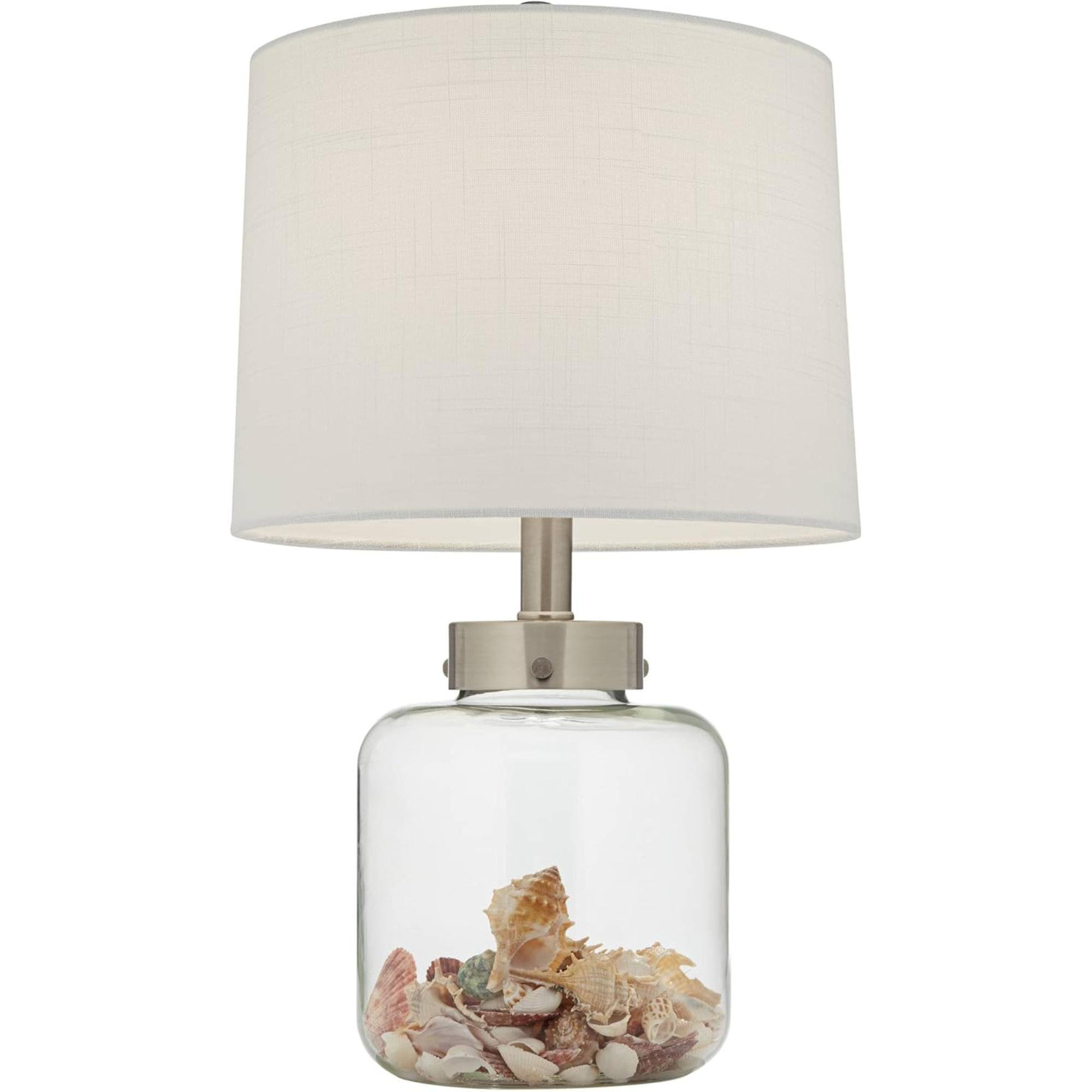 Textiles Hub Nautical Coastal Accent Table Lamp Fillable High Clear ...