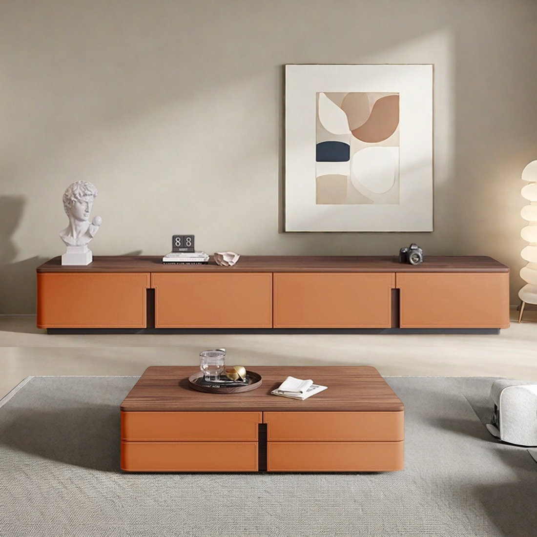 Wu's StylishVault Modern Simple TV Stand And Coffee Table Set - Wayfair ...