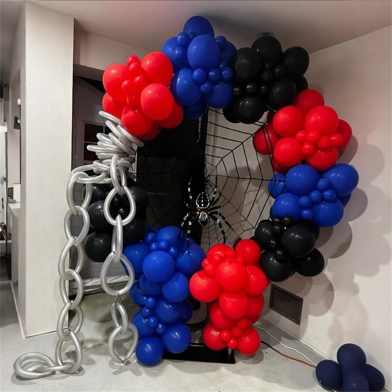 Zeki Shoggy Red Blue Black Balloon Arch Garland Kit, 101 Pcs Matte Red ...