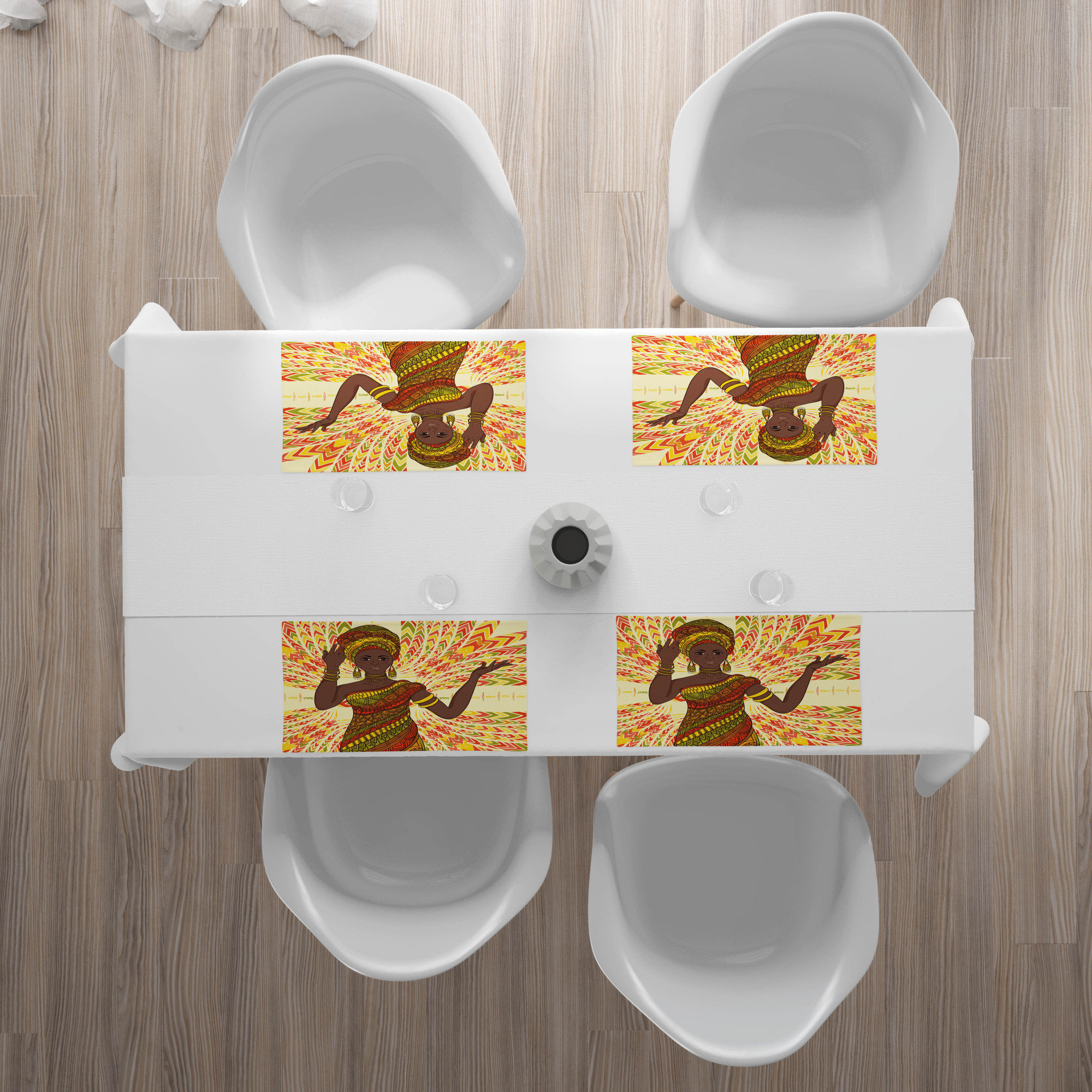 East Urban Home Ambesonne African Place Mats Set Of 4, Dancing Woman ...