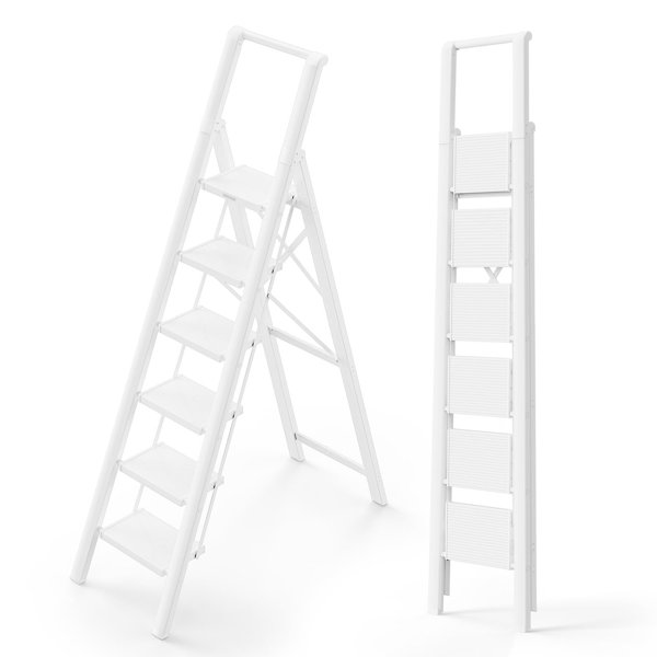 WFX Utility™ 6 - Step Aluminum Folding Small Step Ladder - Wayfair Canada