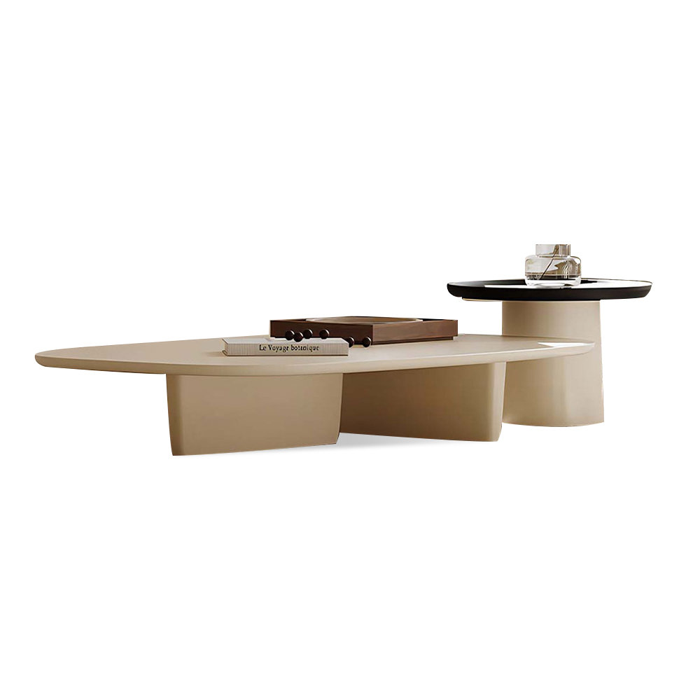 Open Edge Sports White Solid Wood Oval Coffee Table Sets | Wayfair
