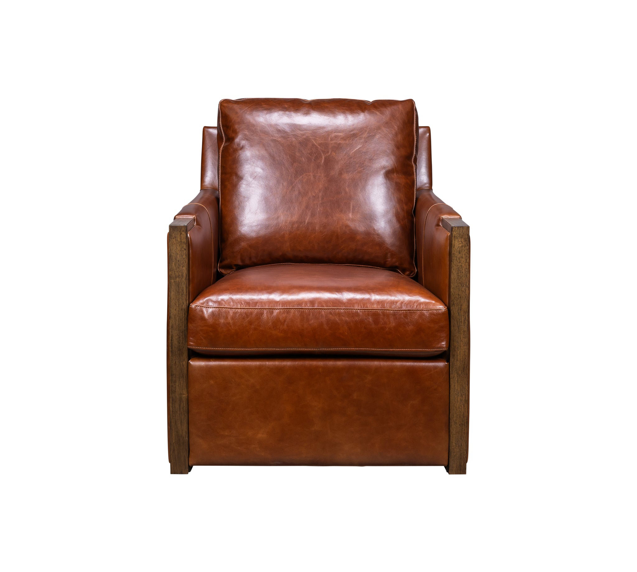 Olivia & Quinn Rebecca Swivel Chair in Linden Chocolate | Perigold