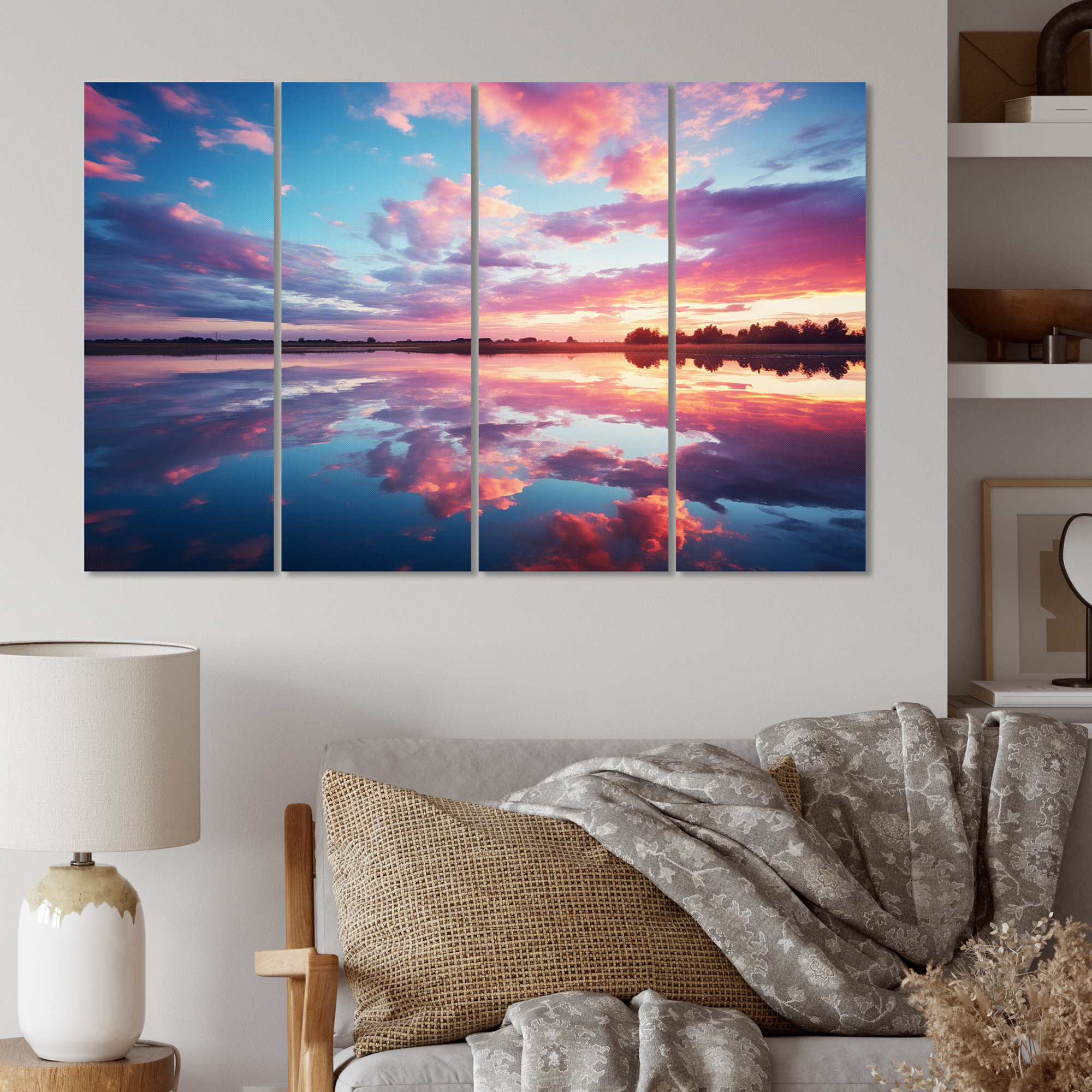 Ebern Designs Sunset Cotton Candy Skies VI - Landscapes Wall Art Prints ...