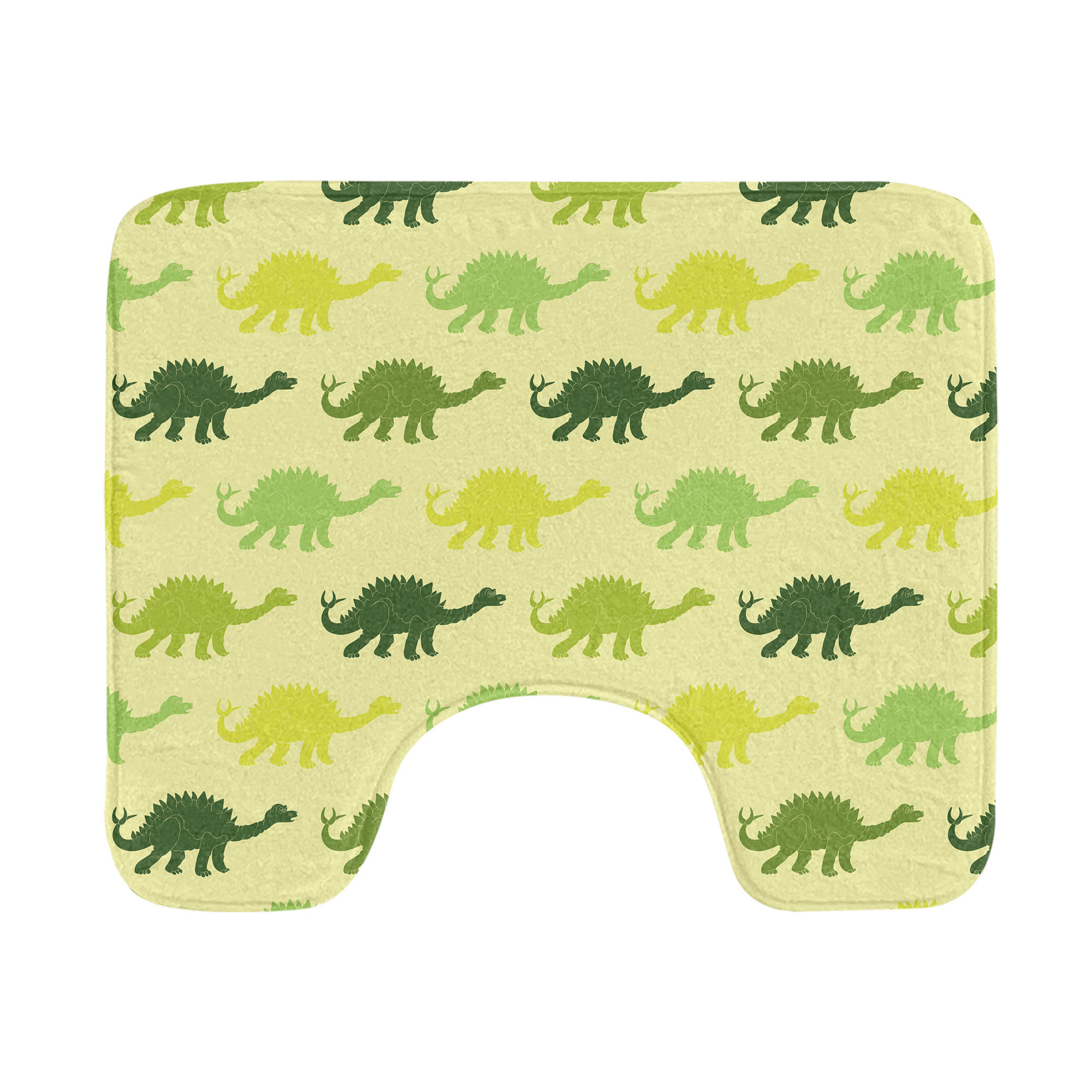 East Urban Home Dinosaur Toilet Mat U-Shape Bathroom Rug 20" Multicolor ...