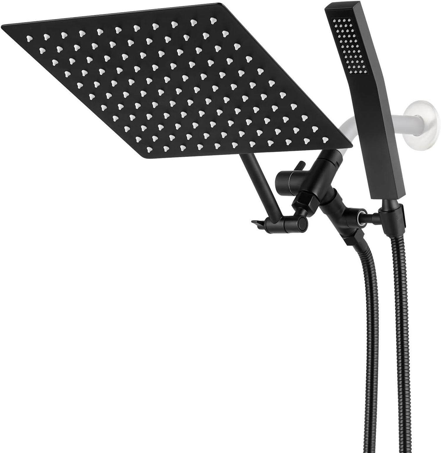 Silodo 10-Inch Two-Way Shower Head Set High-Pressure Rainfall Shower ...