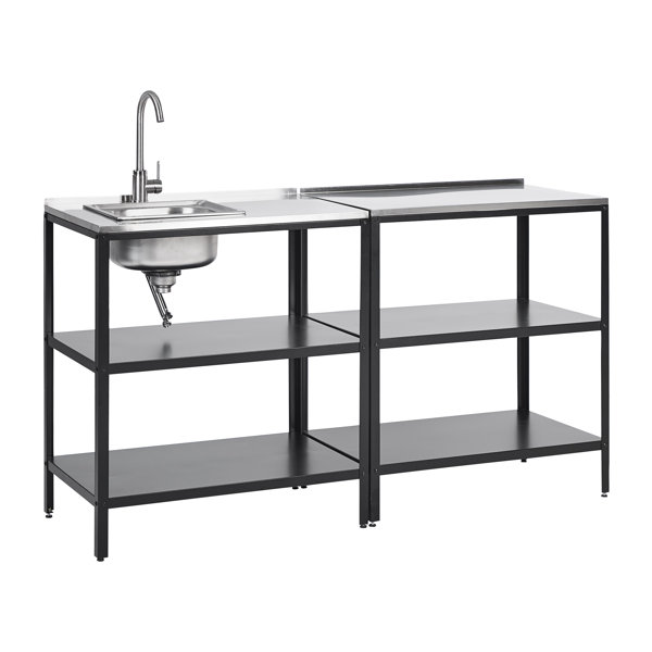 Beliani 160cm 2 Modular Outdoor Kitchen | Wayfair.co.uk