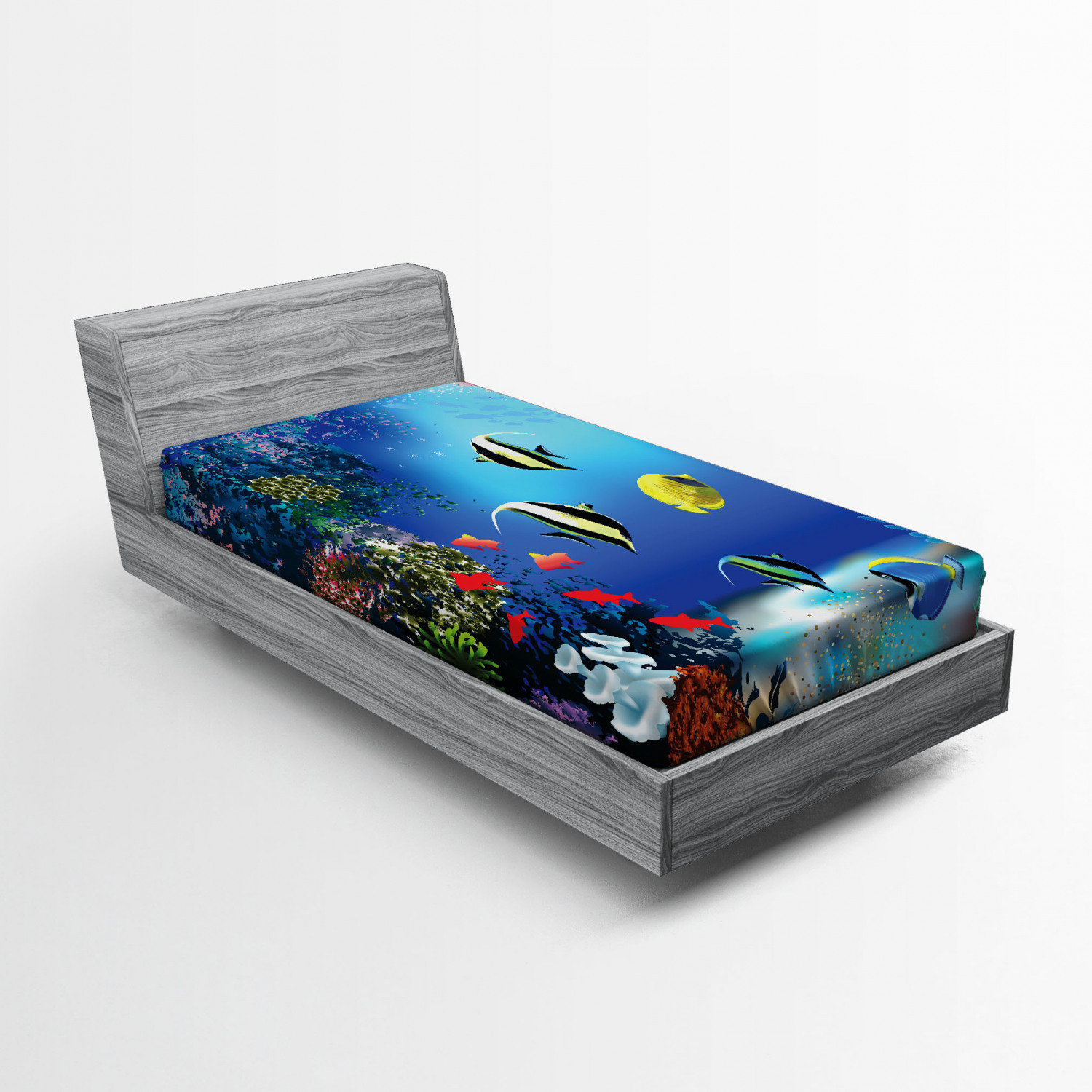 Ambesonne Underwater Fitted Sheet | Wayfair