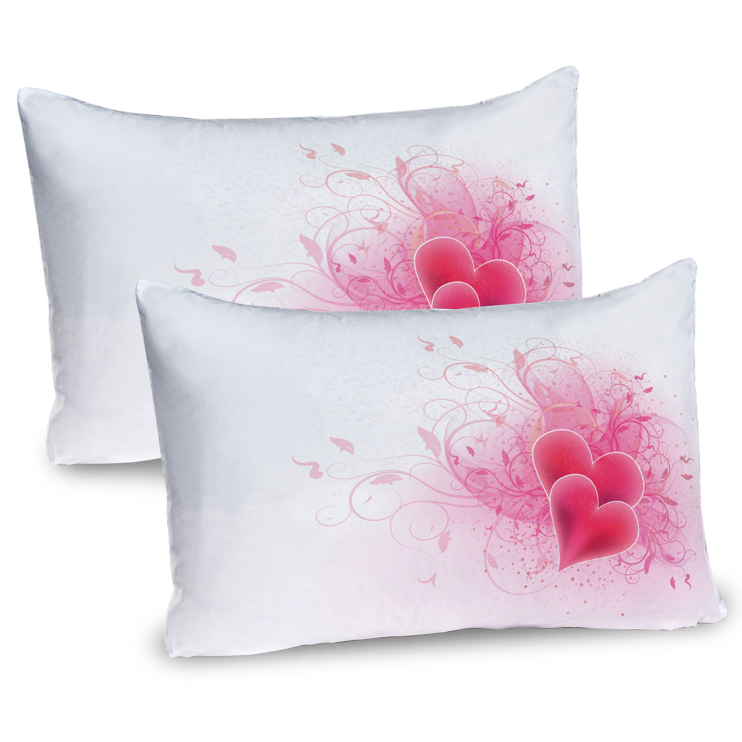 Ambesonne Romantic Pillow Sham 2 Pack Floral Arrangement Romance Pink ...