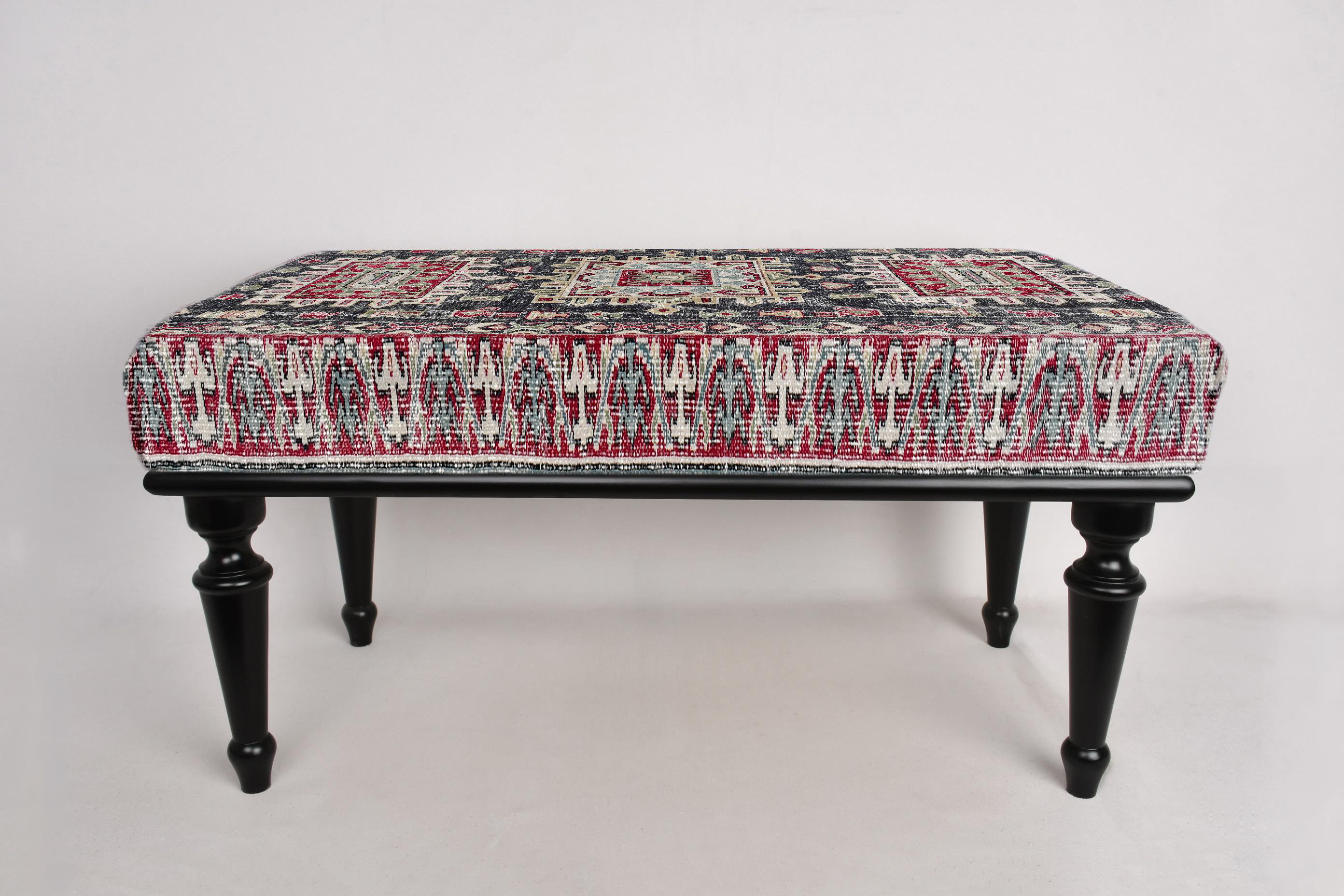 Bungalow Rose Wood Work Bench, Desk Bench, Ottoman Bench, Upholstered ...