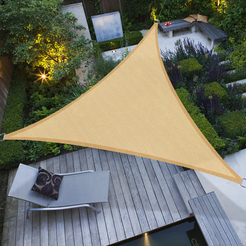 Triangle Shaped Shade Sails You'll Love | Wayfair