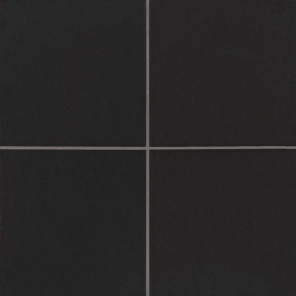 Bedrosians Rothko 9" x 9" Ceramic Wall & Floor Tile in Black | Wayfair