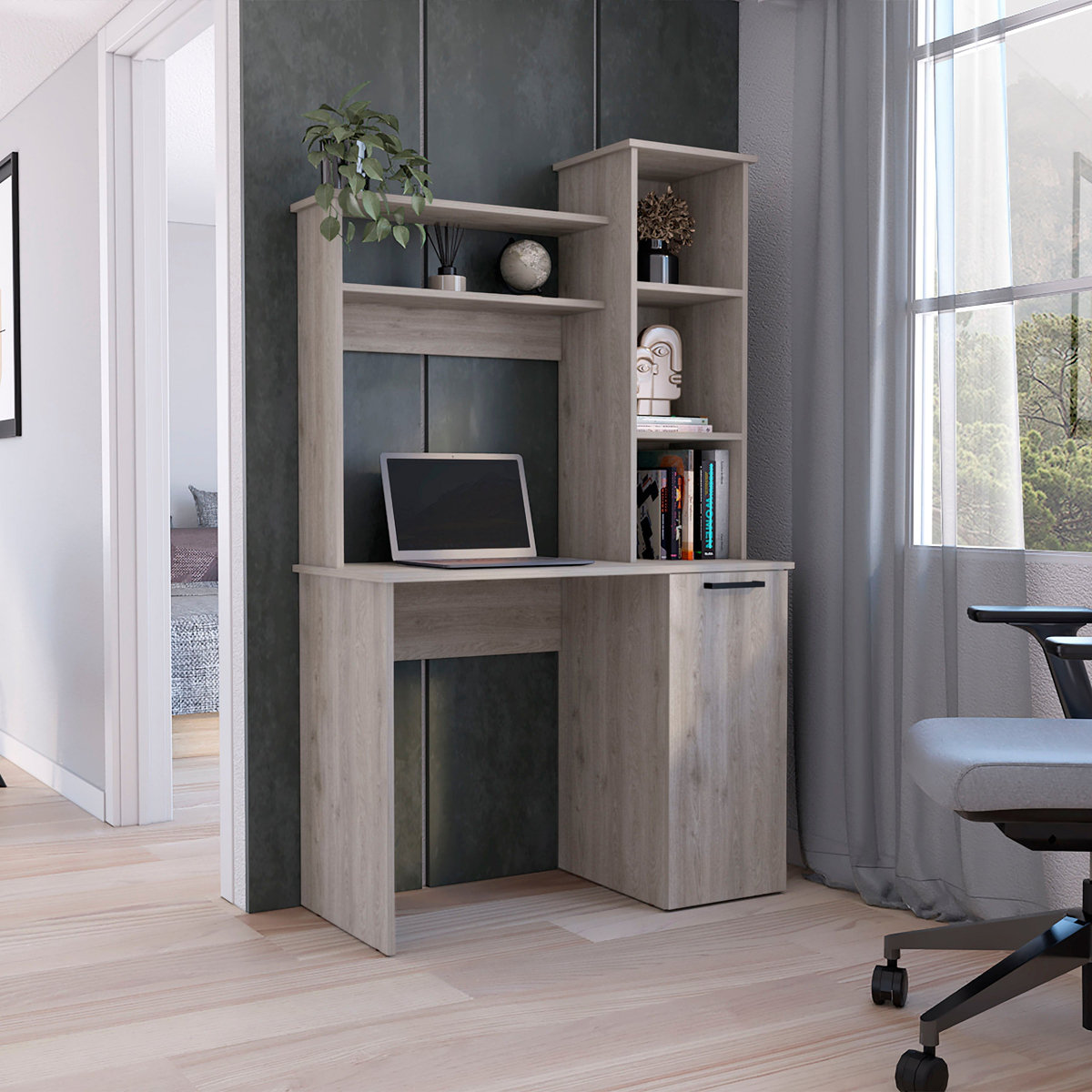 Ebern Designs Computer Desk with Ample Work Surface Home Office Desk ...