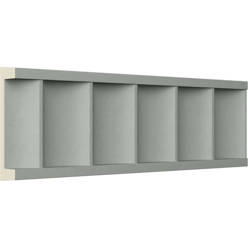 Ekena Millwork 3"H x 5/8"P x 94 1/2"L Lyon Fluted Chair Rail | Wayfair