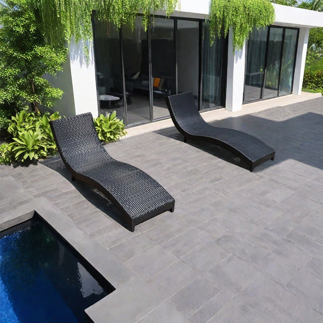 A Zoetic Home Ergonomic Outdoor PE Wicker Lounge Chair | Wayfair