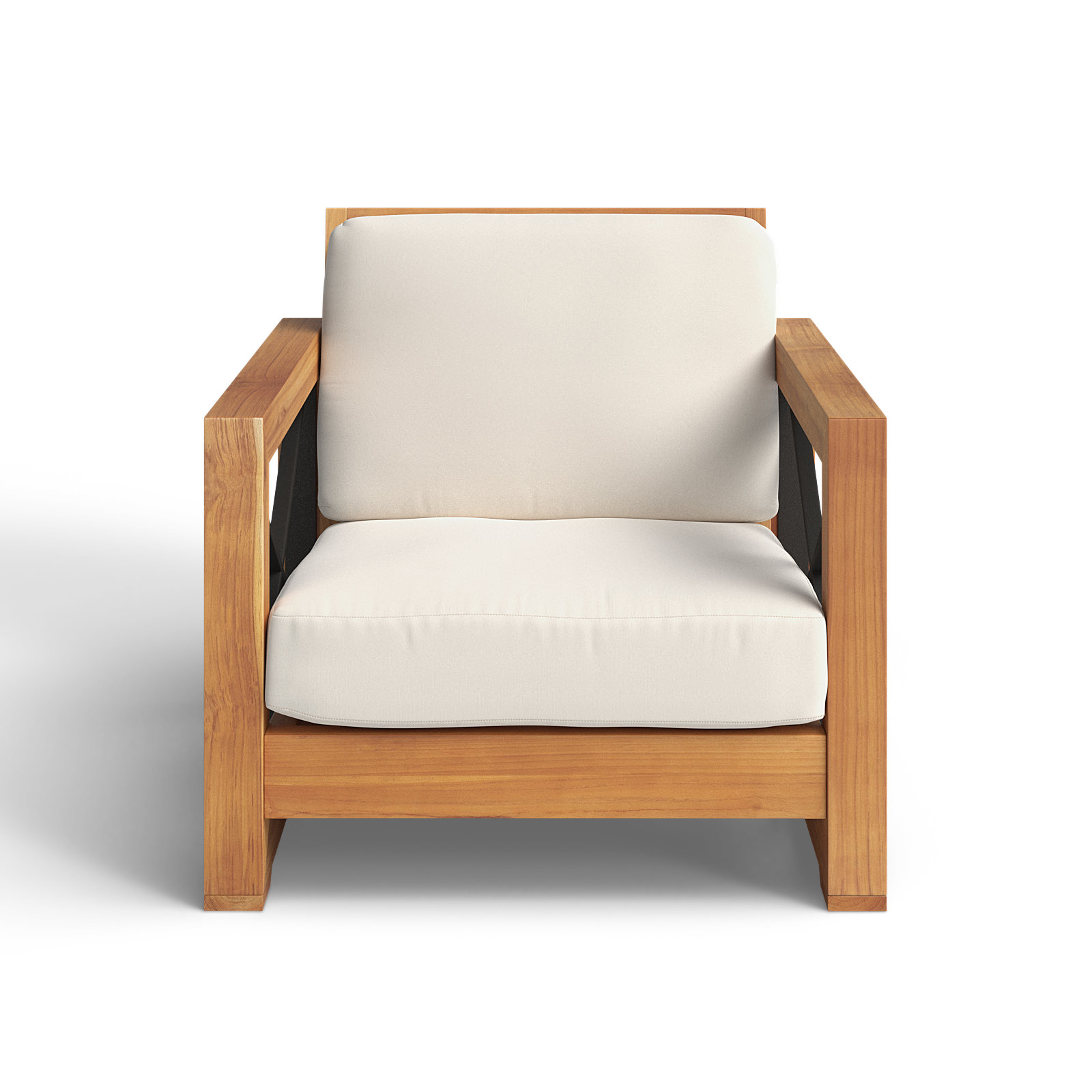 Joss & Main Vella Teak Patio Chair with Cushions & Reviews | Wayfair