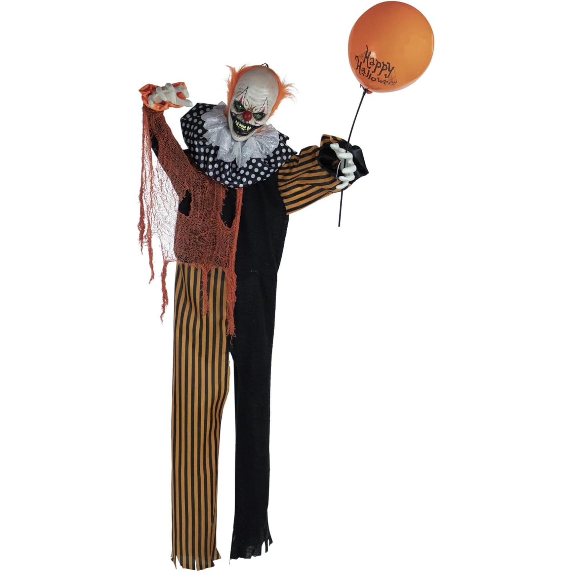 Brayden Studio® Life-Size Scary Talking Clown, Halloween Animatronic ...