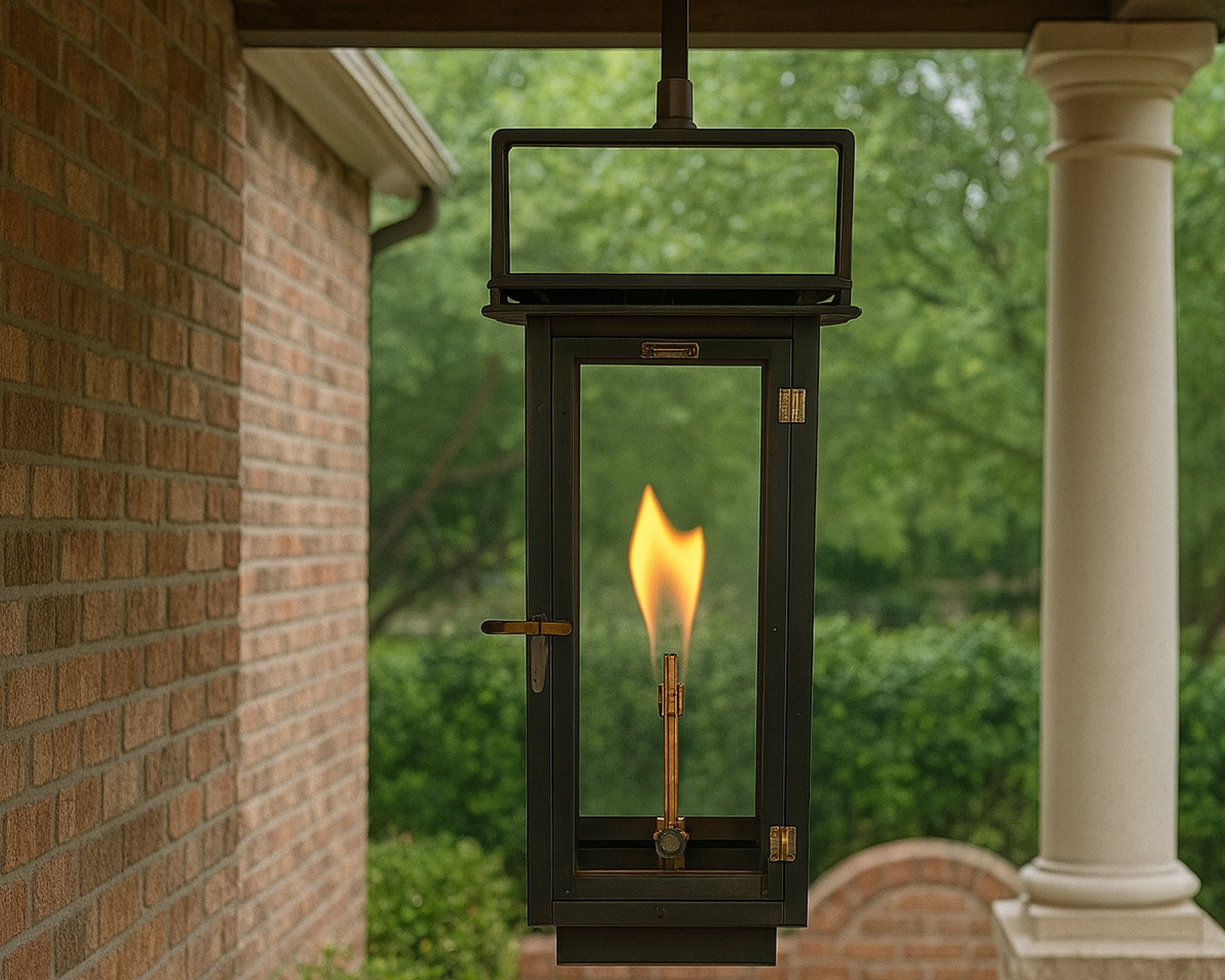 Flambeaux Gas & Electric Lights Brooklyn Style Copper Hanging Lantern ...