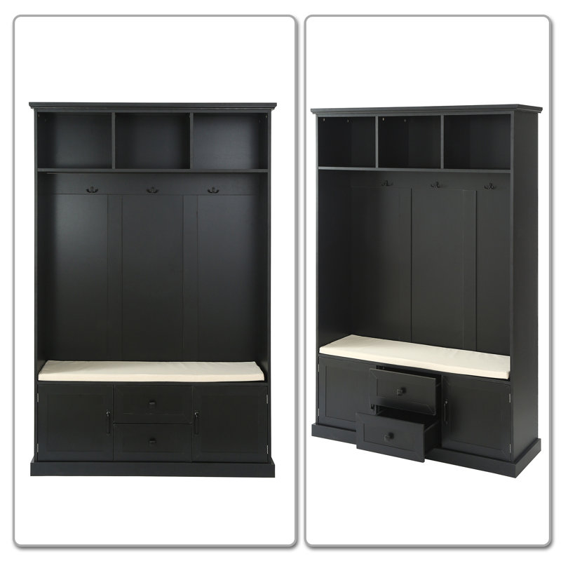 Red Barrel Studio® Nesrine Modern and practical hall tree with hooks ...