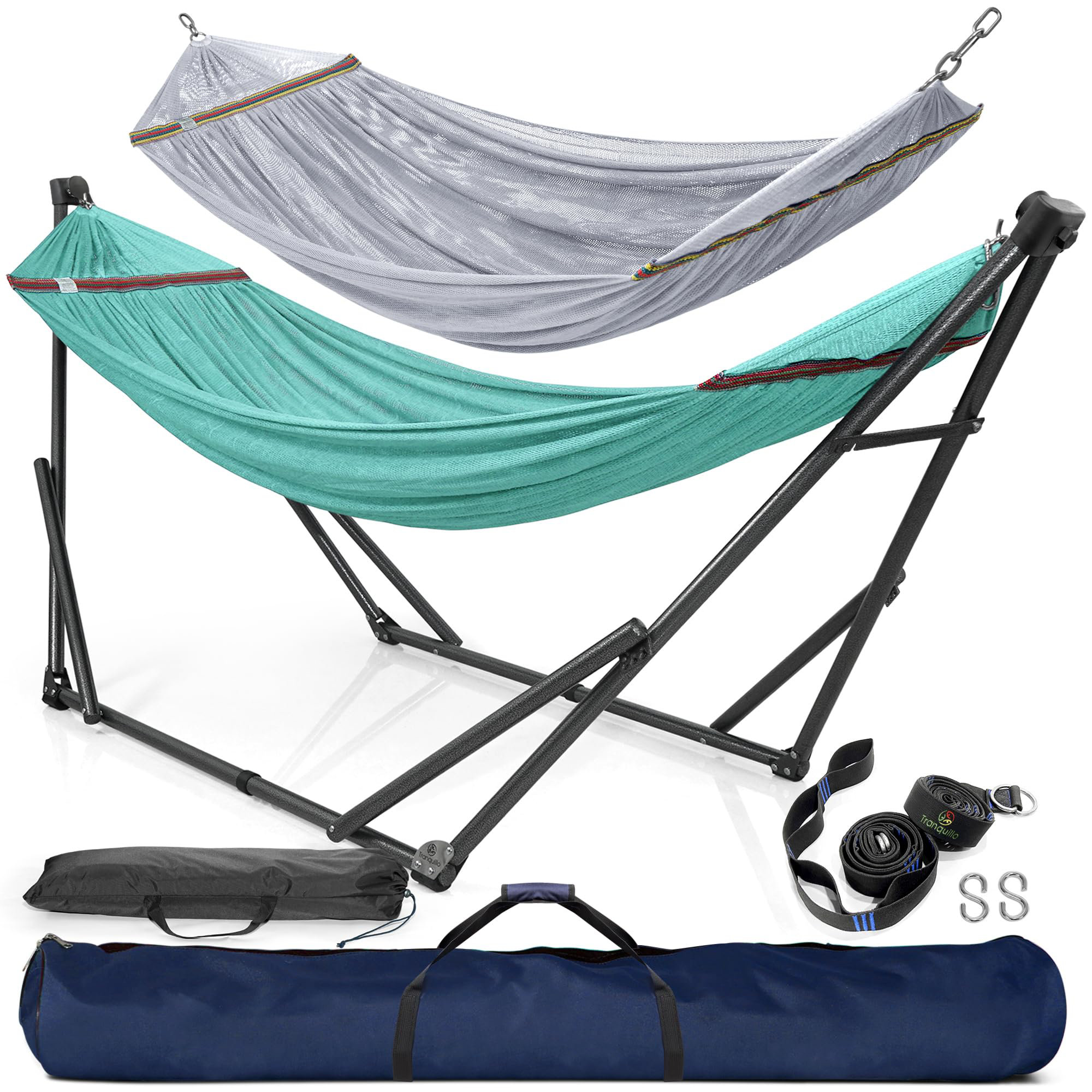 Arlmont & Co. 600Lb Capacity 2 Persons 2 Hammocks Included/Foldable ...