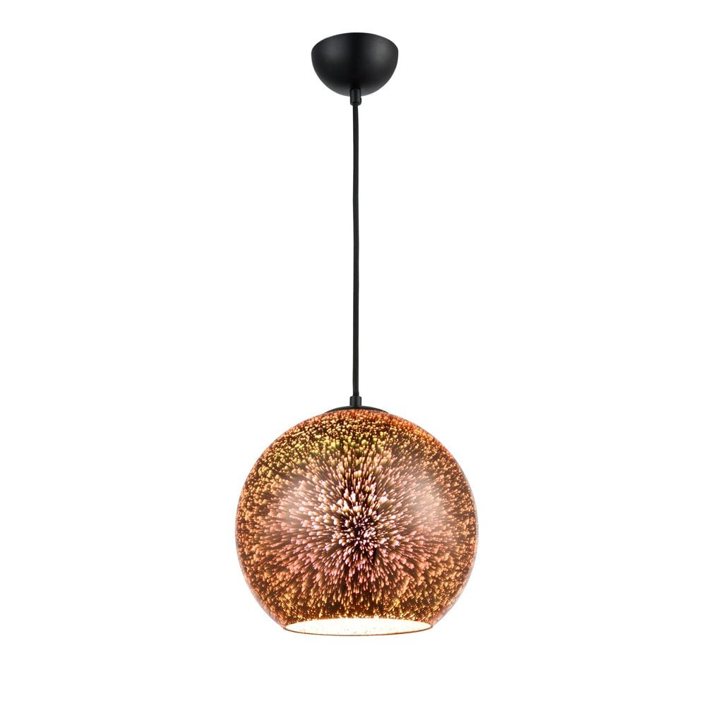 Metro Lane Modern Glass Pendant Light – Ball Firework Lampshade with ...