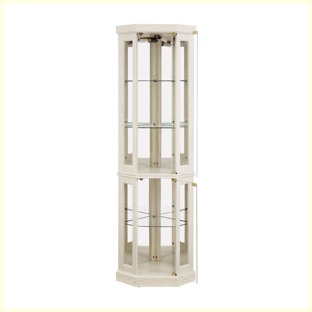 Winston Porter Modern Corner Curio Cabinet/Display Cabinet for Living ...