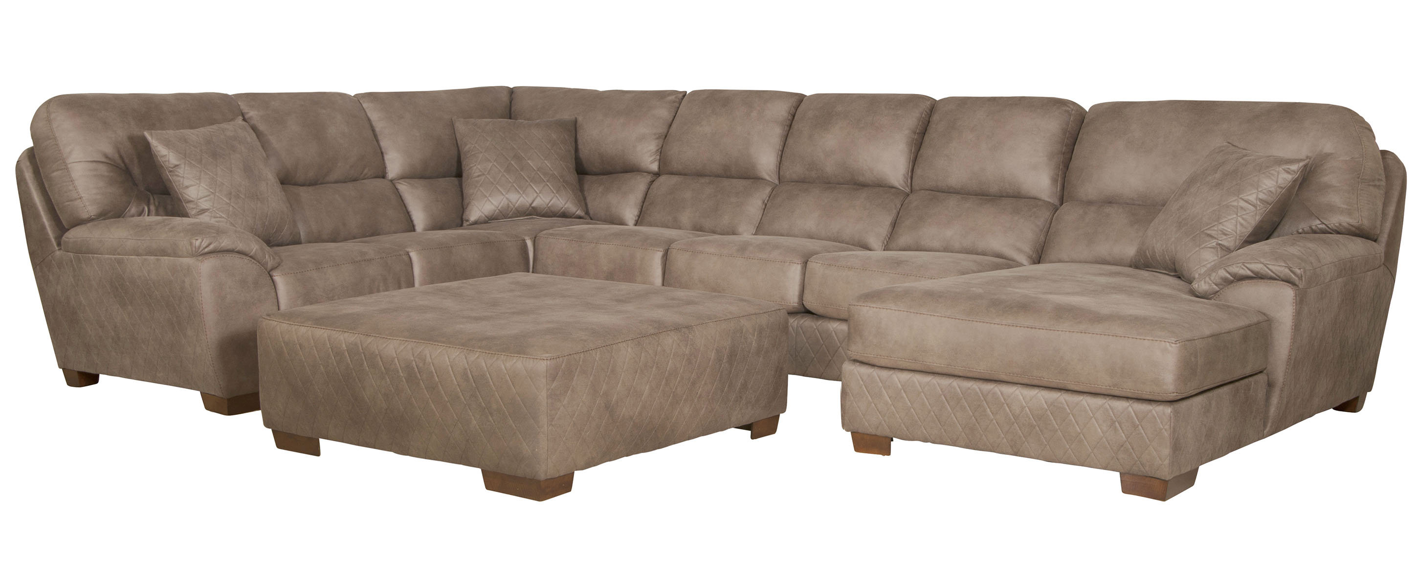Hokku Designs Erionna 4 - Piece Upholstered Chaise Sectional | Wayfair