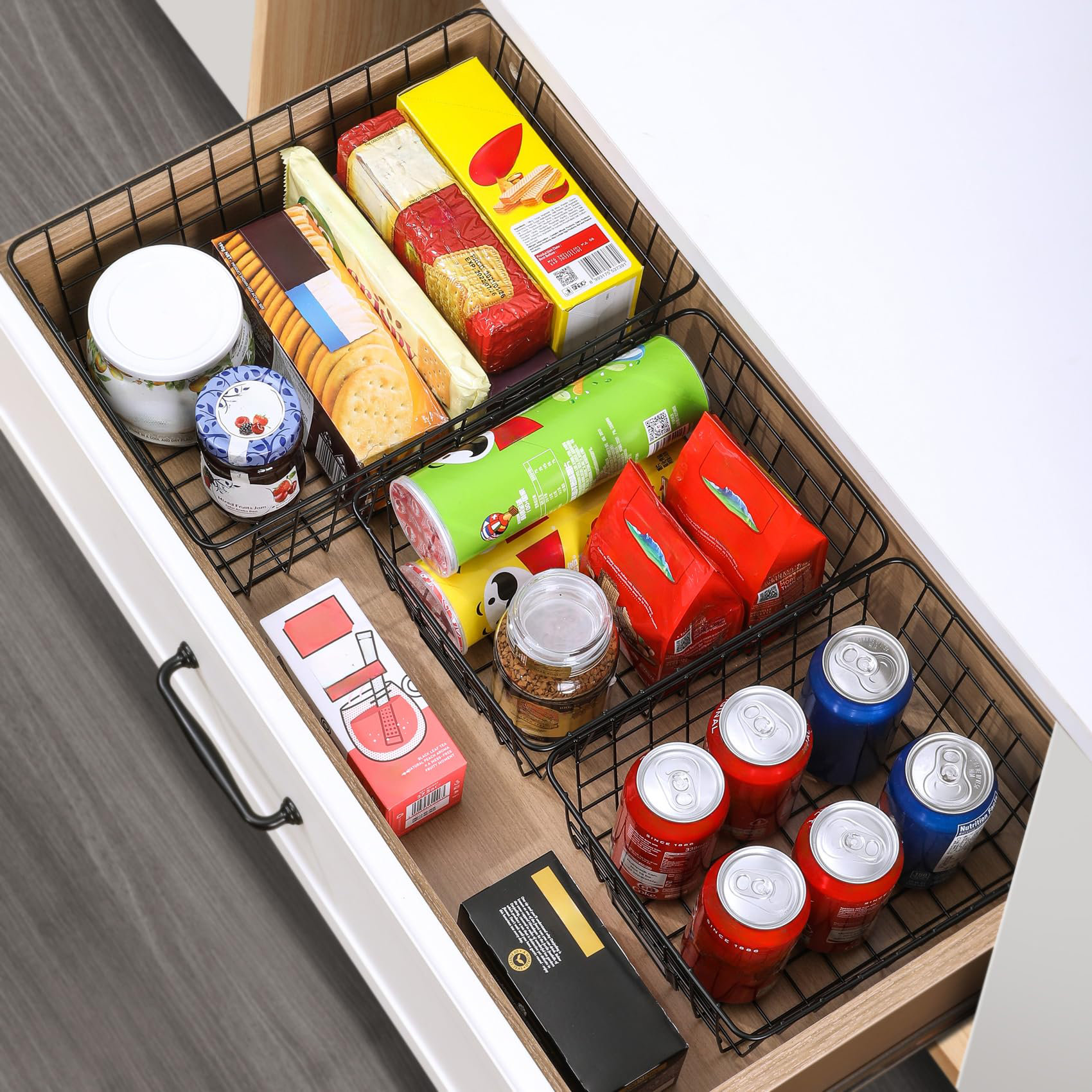 17 Stories 6-Pack Extra Large Wire Storage Baskets – Pantry, Kitchen ...