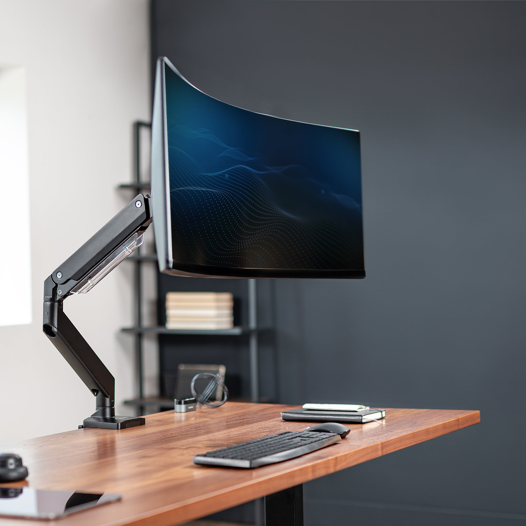 Vivo Pneumatic Arm Single Monitor Desk Mount | Wayfair