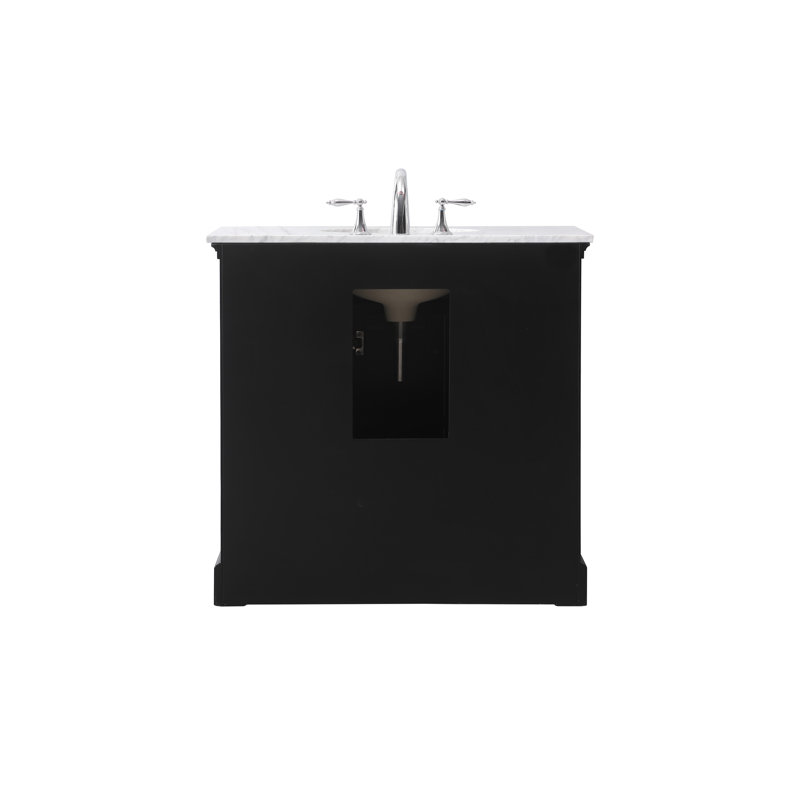 Red Barrel Studio® 36'' Single Bathroom Vanity with Marble Top ...