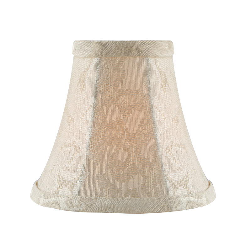 Rosdorf Park 5'' H Jacquard Textured Fabric Bell Lamp Shade in Off ...