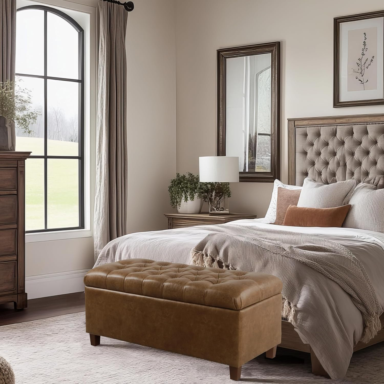 17 Stories Button Tufted Storage Bench | Ottoman Bench With Storage For ...