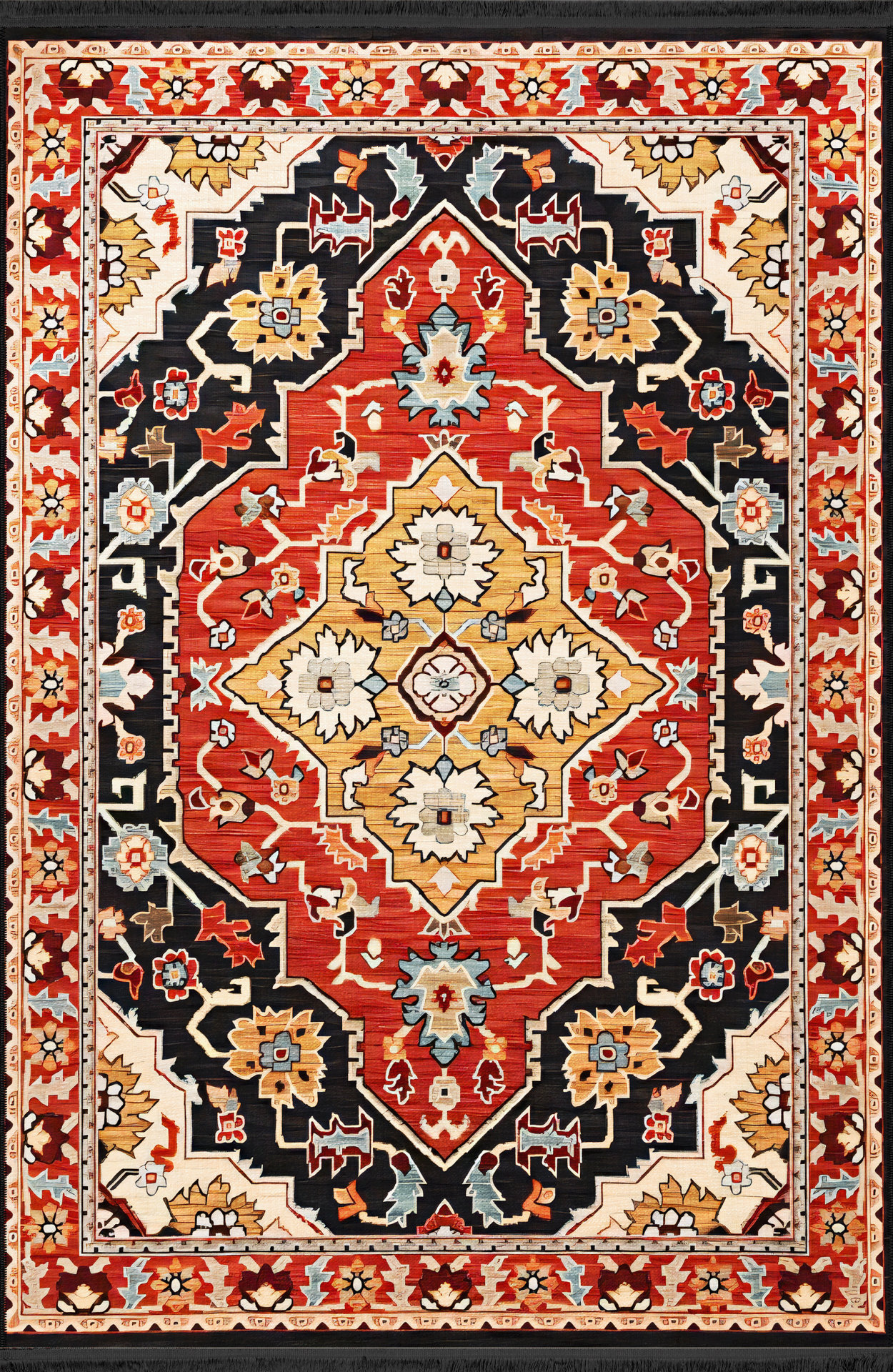 Bloomsbury Market Red Themed Multi-Colored Traditional Motif Ethnic ...