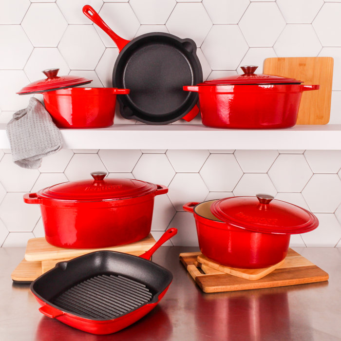BergHOFF Neo 10pcs Cast Iron Cookware Set | Wayfair