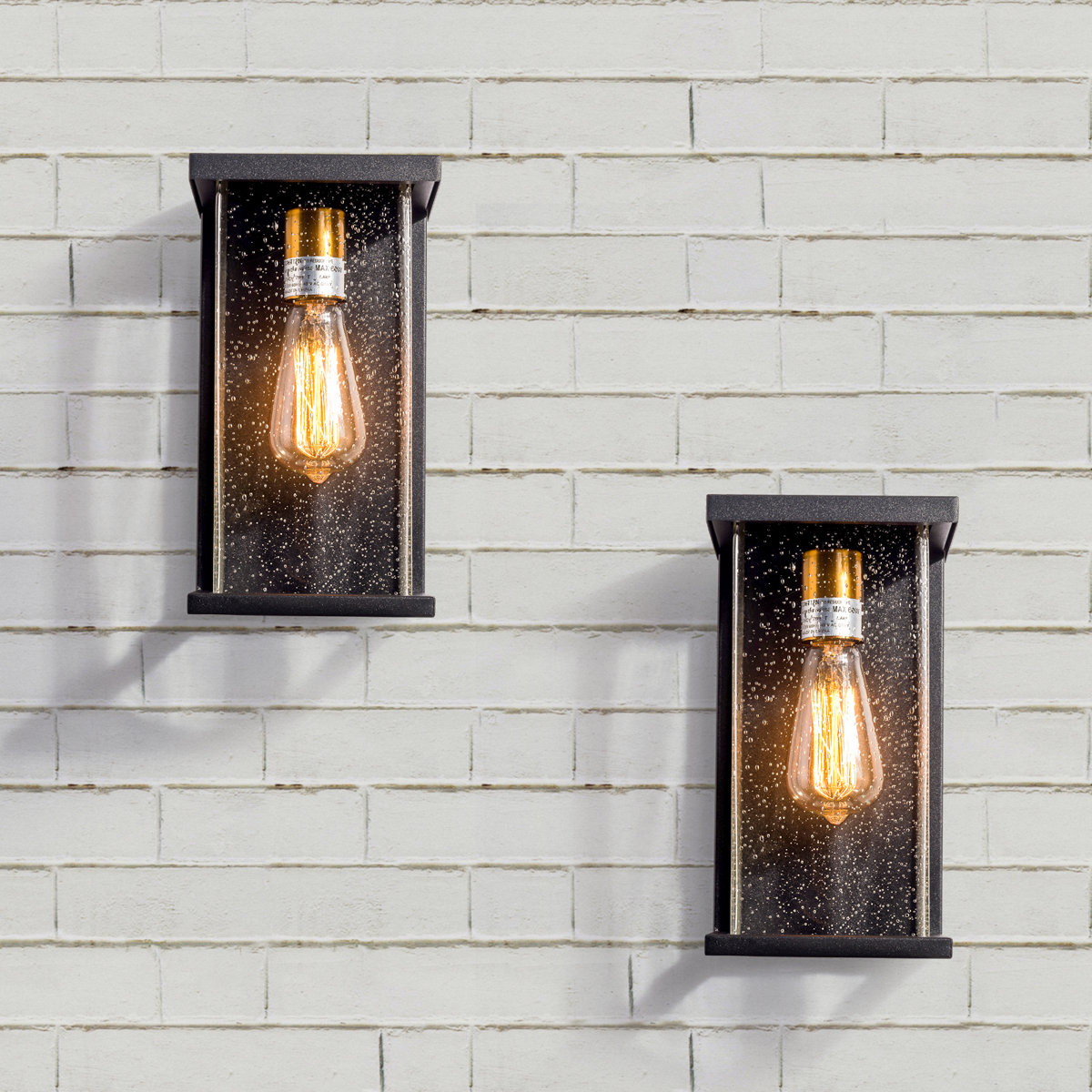 17 Stories Nykisha 11.2" H Seeded Glass Outdoor Flush Mount With Dusk ...