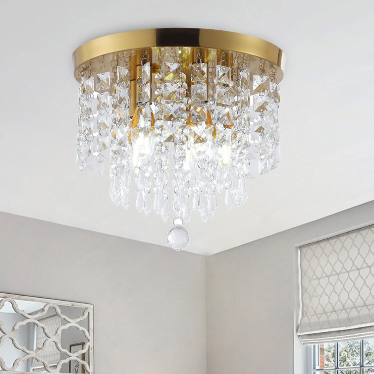 House of Hampton® Kentarius Crystal Flush Mount | Wayfair
